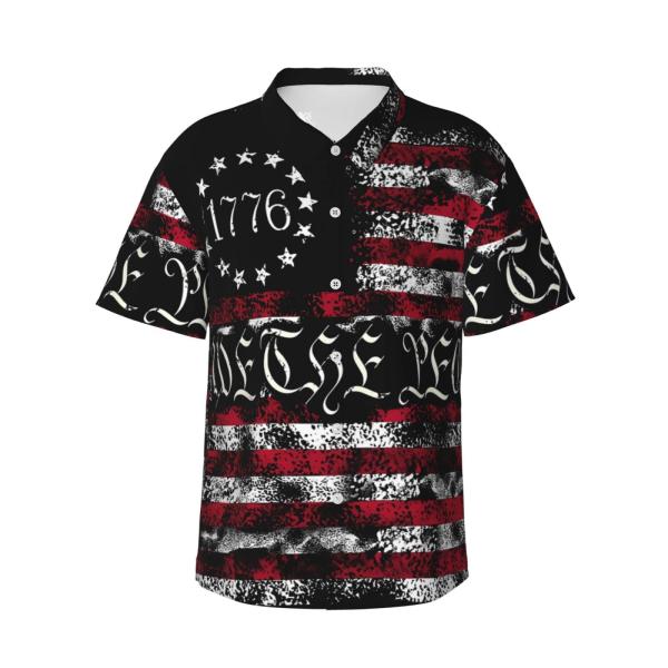 商品名:  Hawaiian Shirt for Men We The People 1776 Us Constitution Short Sleeve Button Down Shirts Summer Beach Shirts Blac...