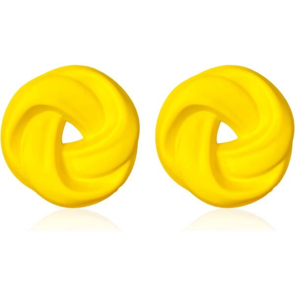 商品名Anmpab ビッグラウンドサークルアクリル樹脂スタッドイヤリング レディース ガールズ かわいいキャンディカラーイヤリング ステートメントネオンイヤリング 幾何学模様 カラフルな結び目 スタッドピアス ジュエリー 80年代, 樹脂,...