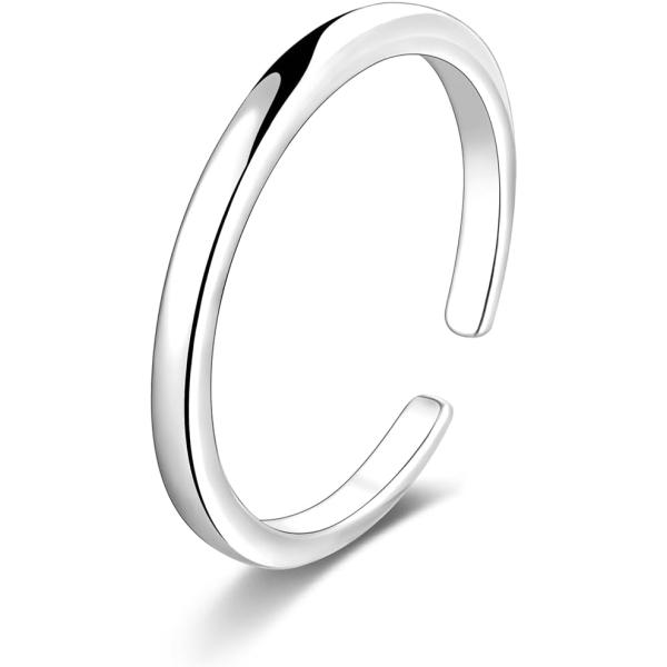 商品名SILBERTALE 925スターリングシルバー オープンカフトゥリング レディース 調節可能なピンキーリングバンド サイズ2~4, スターリングシルバー, スターリングシルバーSILBERTALE Open Cuff Toe Rin...