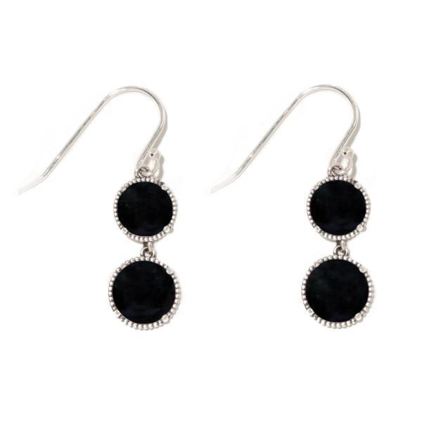 商品名Recycled Antique Black Depression Glass and Sterling Silver Double Take Earringsブランド：Bottled Up Designs商品サイズ：高さ：2.5 c...