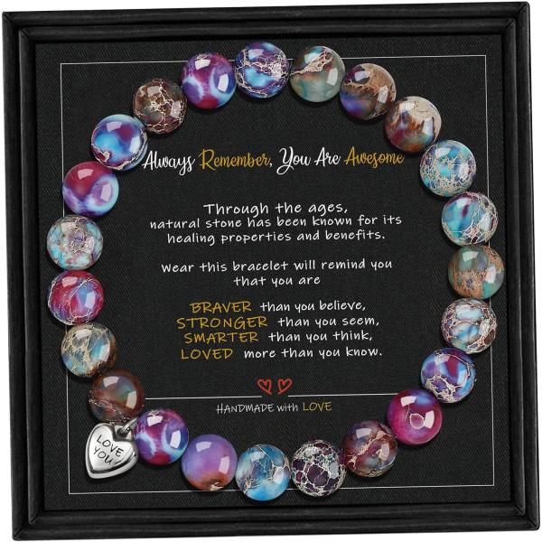 商品名Btysun 娘から母へのギフト ビーズブレスレット レディース ティーンガールギフト 調節可能なチャームリンクビーズ 誕生日 卒業ギフト 彼女への2023年 ガールフレンド 姉妹 クリスマスジュエリー, adjustable, ステ...