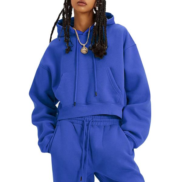 商品名:  Flygo Womens Fleece 2 Piece Outfits Sweatsuit Crop Pullover Sweatshirt Joggers Pants Tracksuit Set(RoyalBlue-S)ブラン...