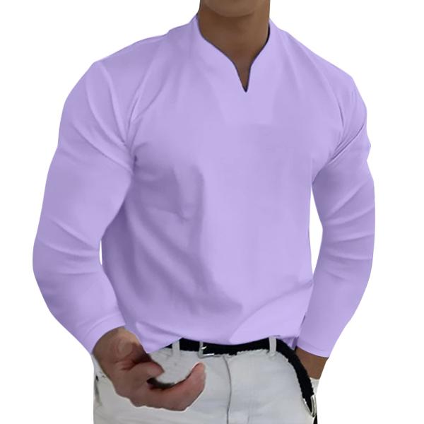 商品名:  Parise Swimming Shorts Men Men's V Neck Collarless Polyester Dress Shirts Office Formal Daily Muscle Fit Solid Col...
