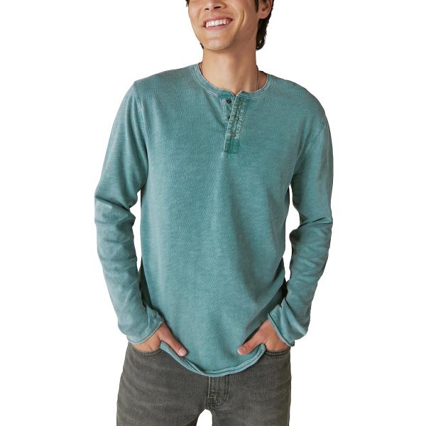 商品名:  Lucky Brand Men's Weekend Slub Jersey Long Sleeve Henley, Dress Bluesブランド: Lucky Brand商品サイズ: Medium高さ: 37.3cm横幅: 2...