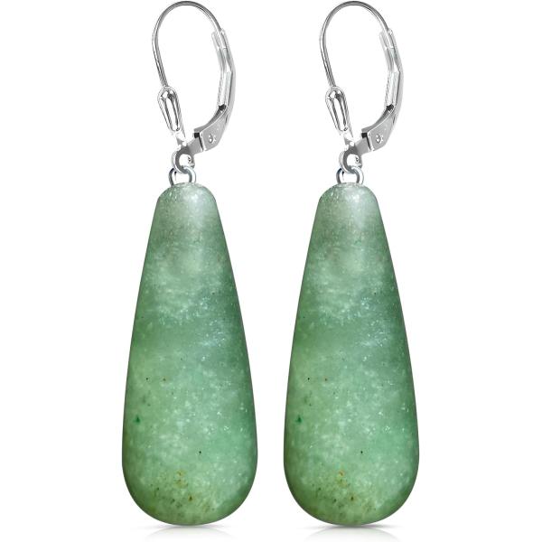 商品名MYLYAHY Geometry Gemstone Drop Earrings for Women Girls, Sterling Silver, Quartzブランド：MYLYAHY商品サイズ：高さ：1.4 cm横幅：3.3 cm奥...