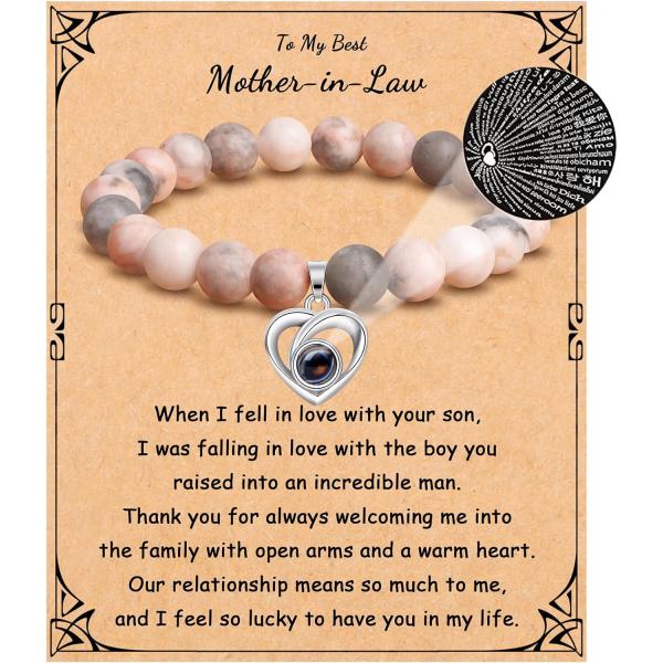 商品名JoycuFF ユニークなギフト ガールフレンド 妻 娘 孫娘 姉妹 記念日 誕生日 レディース ジュエリー, ステンレス鋼, 宝石なし。JoycuFF To My Mother In Law I Love You Gift From...