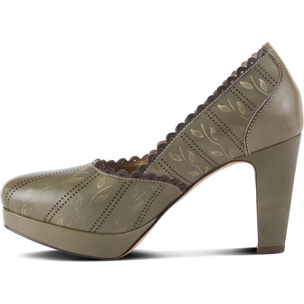 商品名Spring Step L'Artiste レディース Zurisis パンプス &amp; ヒール, オリーブグリーン, 24.5Spring Step L'Artiste Women's Zurisis Leather Heel ...