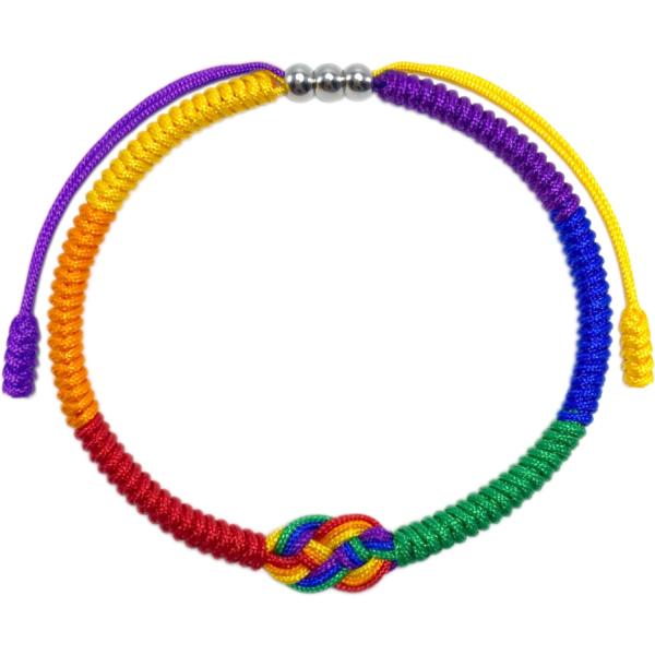 商品名LAMIBEE Pride Infinity Love Wins LGBTQAI+ Pride Love Wins チベットリストラップブレスレット LGBTQサーファーストリングロープブレスレット 女性男性 LGBTQコミュニティサ...