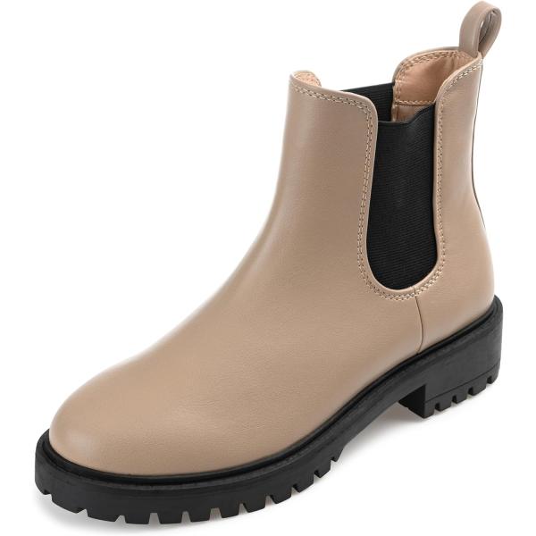 商品名Journee Collection Womens Kenova Tru Comfort Foam Wide Width Round Toe Block Heel Chelsea Booties Taupe 11 Wide WOMEN...