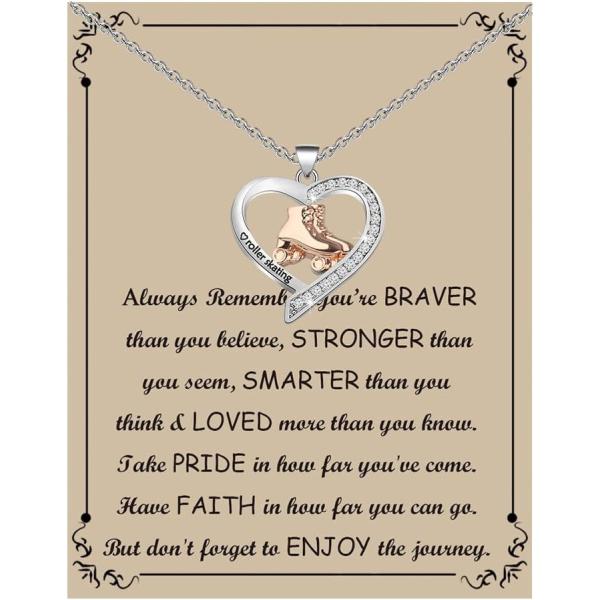 商品名FUSTMW ローラースケートネックレス 女の子用 ローラースケートブレスレット ローラースケートギフト 女性用 ローラースケート愛好家へのギフトに スケートジュエリー, 銅, キュービックジルコニアFUSTMW Roller Ska...