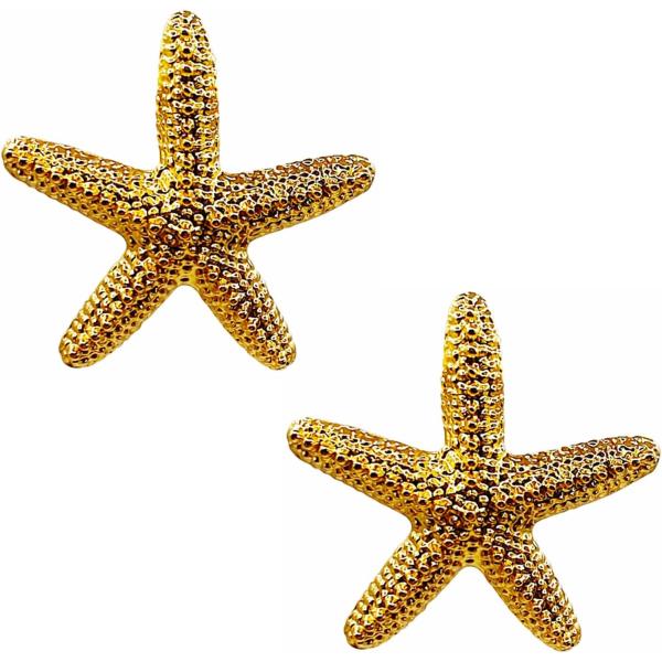 商品名2023 サマービーチ 大きなヒトデイヤリング レディース ガールズ ボーホー スタッド スター イヤリング ゴールド シルバー, 亜鉛, 宝石なし2023 Summer Beach Large Starfish Earrings f...
