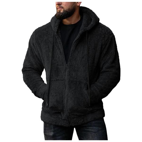 商品名:  Sherpa Fleece Hoodies for Men Full Zip Hoodie Winter Sweatshirt Fleece Hood Lined Warm Jacket Mens Hooded Long Sle...
