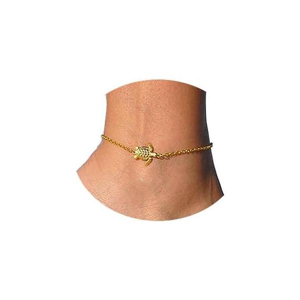 商品名FUTIMELY ウミガメアンクレット レディース 調節可能 ゴールドタートルアンクレット ビーチアンクルチェーン ファッションブレスレット ジュエリーギフト レディース ガールズ, 不YRBYYRBY, 合金。FUTIMELY Se...