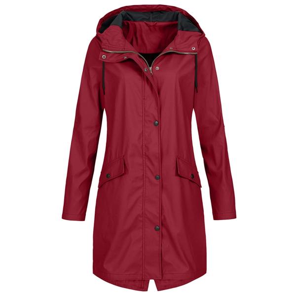 商品名:  Womens Raincoat,Fall Clothes for Women 2023 Fashion Casual Button Down Zip Up Rain Jacket Windbreaker Plus Size Lo...