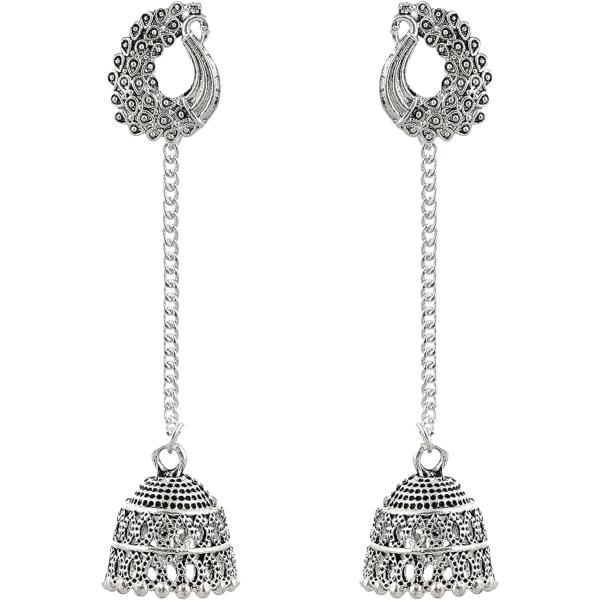 商品名 Oxidised Brass Earrings Goose Design Black-Silver Handmade Earrings Set For Girls And Womenブランド：Generic商品サイズ：高さ：12.7...