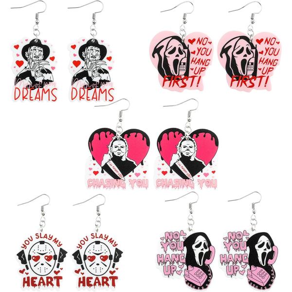 商品名Eddie Munson ハロウィン ホラー 映画 イヤリング アクリル ダングルイヤリング ギフト ハロウィンジュエリー 女性用 コスチューム パーティーアクセサリー, アクリル, 宝石なしEddie Munson Hallowee...