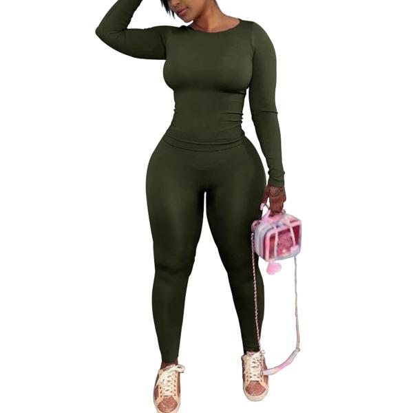 商品名:  PINSV Lounge Sets For Women 2 Piece Outfits Jogging Suits Bodycon Tracksuits Long Sleeve Legging Pants Set Gym Wor...
