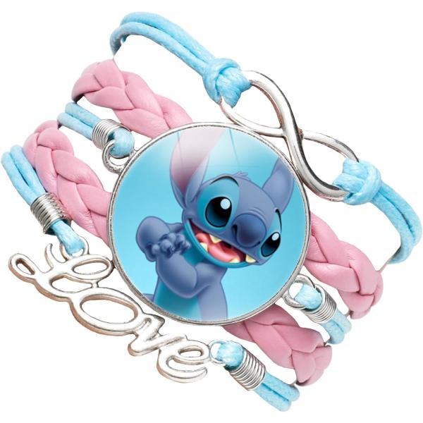 商品名Twin Six Stith Ohana ブレスレットチャーム ファミリーブルー&amp;パープルレザーハンドチェーンブレスレット 女性や女の子へのギフトに, ステンレス鋼, 宝石なし。Twin Six Stith Ohana Bra...