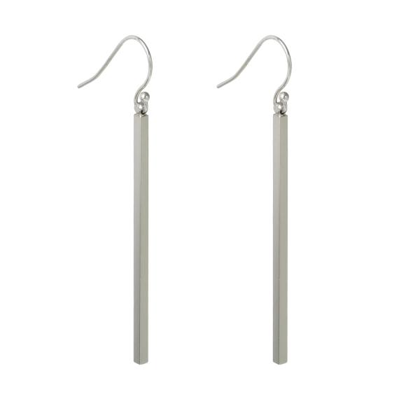 商品名Long Vertical Bar Dangling Earrings 925 Sterling Silver Hooks Stick Drop Earrings for Womenブランド：Beixiter商品サイズ：高さ：1.5 ...