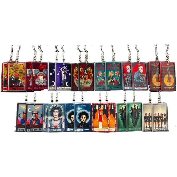 商品名Multi Styles Horror Movie Tarot Cards Cute, Beautiful Tarot Card Earrings, Gifts Horror Movie Earrings, Unique Earrin...