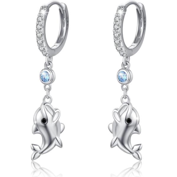 商品名Cuoka スネーク/フラミンゴ/カメ/イルカ/フクロウ/イッカクイヤリング 925スターリングシルバー 夏 ハワイアン ビーチ オーシャンイヤリング 低刺激性 かわいいイヤリング ジュエリー 誕生日 卒業ギフト 女性 女の子 敏感な...