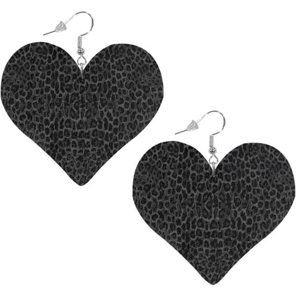 商品名SCRAWLGOD Black Leopard Print Faux Leather for Women Girls Trendy Earrings Lightweight Womens Dangle Earrings,Set of ...