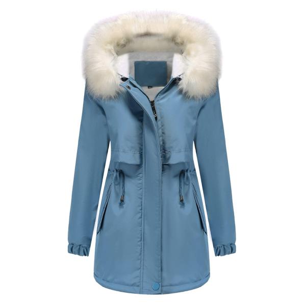商品名:  Abrigos De Mujer Plus Size Winter Coats for Women with Faux Fur Hood Thicken Warm Fleece Puffer Down Outdoor Long ...
