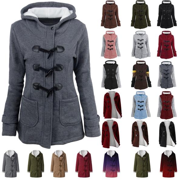 商品名:  Horn Buttons Jacket Women, Winter Casual Coats for Women 2023 Plus Size Thicken Jackets Fashion Horn Button Outerw...