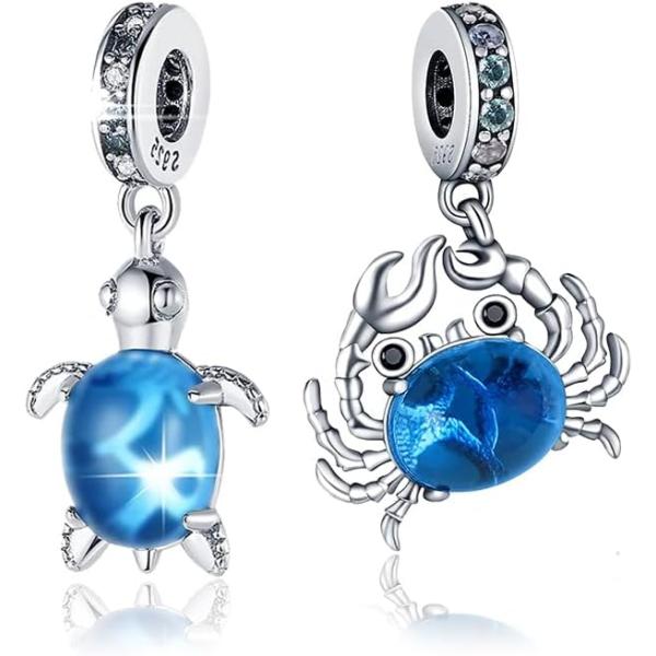 商品名MICOO LONGLUCK カップルダブルチャーム チャームブレスレットにフィット 925スターリングシルバー キュービックジルコニア ビーズチャーム レディースブレスレット&amp;ネックレス, クリスタル, キュービックジルコニ...