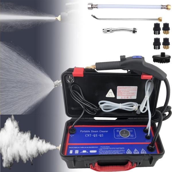 商品名: 高圧スチームクリーナー、1700W/3500W 高温ポータブルスチーマーマシン、洗浄用、タンクレス、高耐久、商用家庭用グラウトタイルキッチンバスルームカーディテール用,220V-3500W High Pressure Steam ...