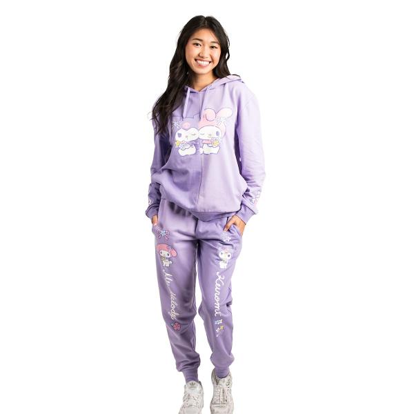 商品名:  Bioworld Hello Kitty &amp; Friends My Melody and Kuromi Women's Lilac Hoodie and Joggers 2-Piece Set-Mediumブランド: B...