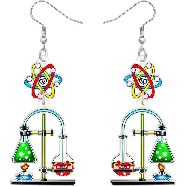 商品名YAYAKO アクリル球形鉛筆イヤリング ダングルジュエリー 定規 消しゴムステーショナリーセット 子供 教師 女性 女の子 新学期ギフト, M, アクリル, 宝石なしYAYAKO Acrylic Globe Pencil Earri...