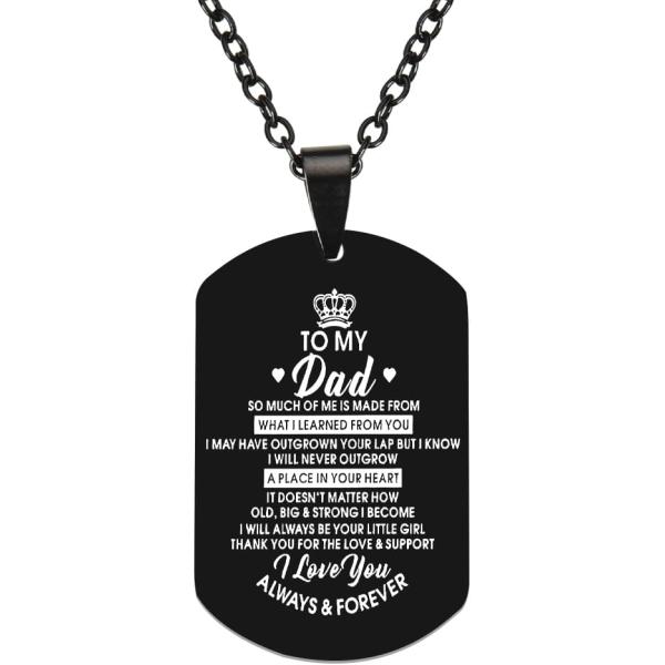 商品名I Love You Dad ネックレス 男性 父親へのギフト 母の日ギフト 娘からパパへのギフト ネックレス ペンダント クリスマスギフト ボーナスステップ お父さん ウェディングギフト 継父へのプレゼント, S, ステンレス鋼, ...