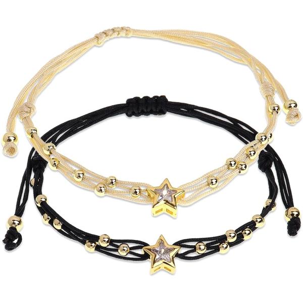 商品名Sonateomber 邪眼保護 ボーホーストリングロープ 編組ブレスレットセット レディース メンズ ガールズ チャーム 調節可能 ハンドメイド カップル サーファー ビーズ アンクレット カバラストランド ラッキー BFF ジュエ...