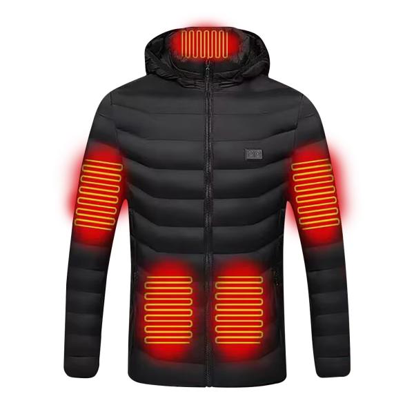 商品名:  Men Women Heated Jacket USB Charging Electric Hooded Heated Coat 11/13/17 Heating Area Full Zip Heated Body Warmer...