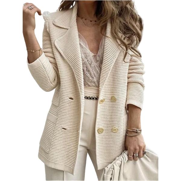 商品名:  Womens Casual Blazers Open Front Long Sleeve Suit Jacket Work Office Blazer Jackets with Pockets Beigeブランド: Canbeb...
