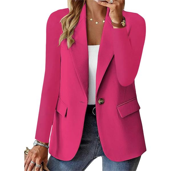 商品名:  Women Open Front Blazers Long Sleeve Casual OL Office Slim Suit Jacket with Pockets Hot Pinkブランド: Canbebig商品サイズ: X...