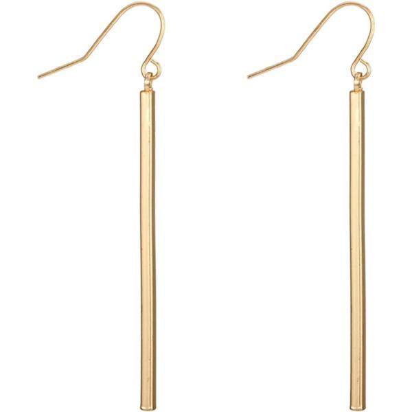 商品名ロング 縦型 バーイヤリング レディース ガールズ ゴールド シルバーメッキ シンプル キューブ 長方形 幾何学模様 軽量 高光沢仕上げ 低刺激性 ダングル ドロップ イヤリング ミニマリスト 誕生日パーティー ファッション ジュエリ...