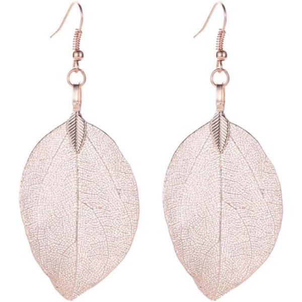 商品名FUTIMELY ロングリーフダングルイヤリング レディース ガールズ ボヘミアン フィリグリー リーフフックイヤリング 軽量 中空 ユニーク 花嫁 幾何学ジュエリー, 亜鉛, 宝石なしFUTIMELY Long Leaf Dangl...