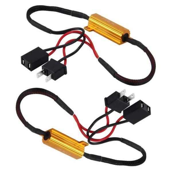 商品名:  MACHSWON Front Headlight Canbus Decoder LED Headlight Anti Flicker Harness (1 Pair), Universal Fit H7 50W 6 Ohm Bu...