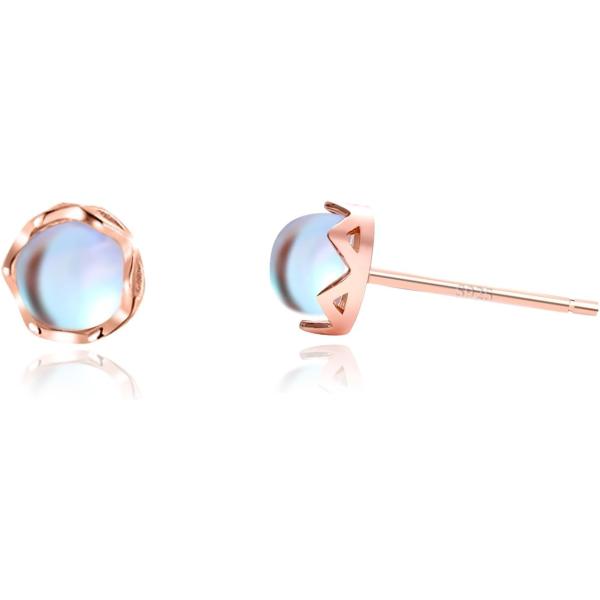 商品名Helzel スターリングシルバー スタッド 月 星/ムーンストーン / ジルコニア イヤリング ジュエリー レディース ガールズ, スターリングシルバー, 宝石なしHelzel Moonstone Earrings Sterling...