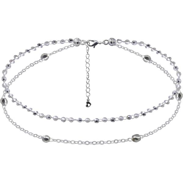 商品名YOUQIANREN シルバーアンクルブレスレット レディース レイヤード, シルバー, アンバーYOUQIANREN - Layered Anklets for Women Sterling Silver 925, Handmade...