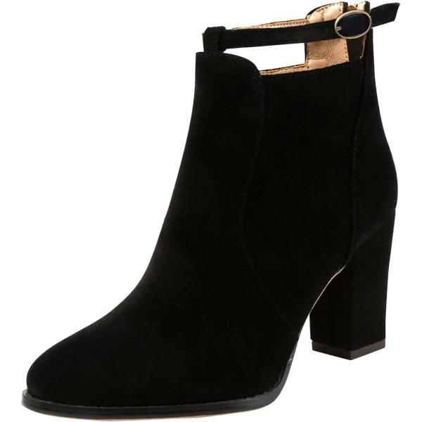 商品名SBGMoSJ Womens Ankle Boots Flat Heel Womens Black Ankle Mid Calf Boots Low Heel Booties for Women Low Heel Dressy Wid...