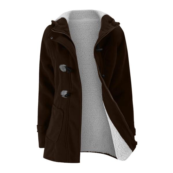 商品名:  cyber of monday deals 2023 Womens Winter Coats Plus Size Warm Sherpa Lined Parkas Jacket Horn Buttons Jacket Puffe...