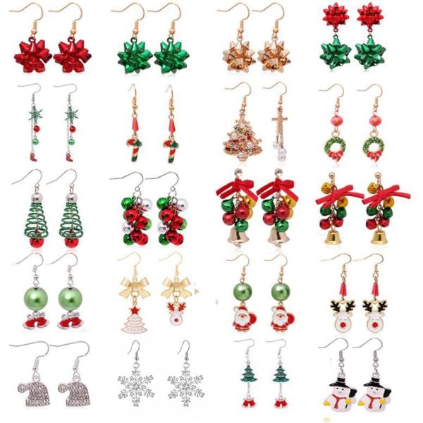 商品名Christmas Earrings for Women Snowflake Christmas Tree Drop Earrings Set Teen Girls Christmas Theme Earrings Sets Chri...