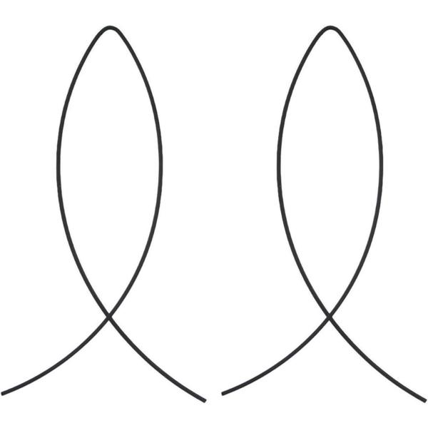 商品名Arc Fish Threader イヤリング レディース ガールズ ゴールド シルバー メッキ ハンドメイド シンプル ロング ウィッシュボーン クロス メタル ワイヤー 個性 ツイスト 幾何学 軽量 薄型 ダングル ドロップ イヤ...