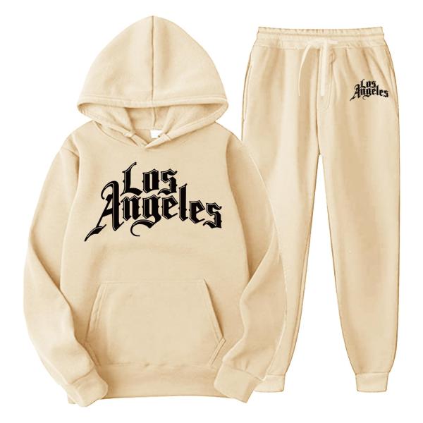 商品名:  Men's Tracksuits Set 2 Piece LOS ANGELES Print Hoodie and Sweatpants Activewear Outfits Causal Jogger Suit Tracksu...