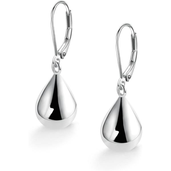 商品名ティアドロップ レバーバック イヤリング 14K ゴールド 水滴 ティアドロップ ダングルイヤリング レディース 低刺激性 レバーバックドロップイヤリング, 真鍮, 宝石なしSterling Silver Teardrop Earri...