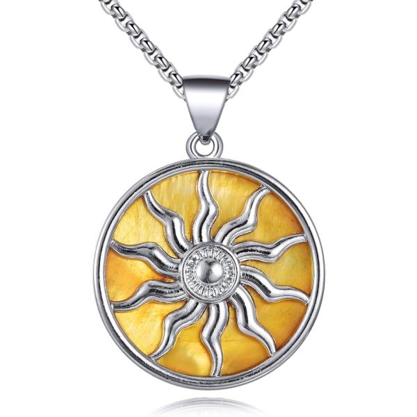 商品名Kelyma Sun Necklace for Women Apollo Sun God Necklace Greek Sun God Apollo Pendant Abalone Shell Sun Necklace Jewelry...