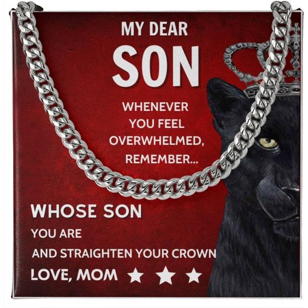 商品名To My Son Necklace From Mom, Gifts for Son from Mom and Dad, for Son from Dad, Father to Son Gifts, Necklace for My S...